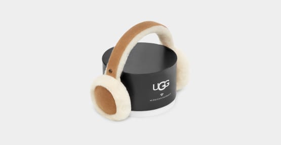W Embroidery Logo Earmuff Chestnut - m.a.s.