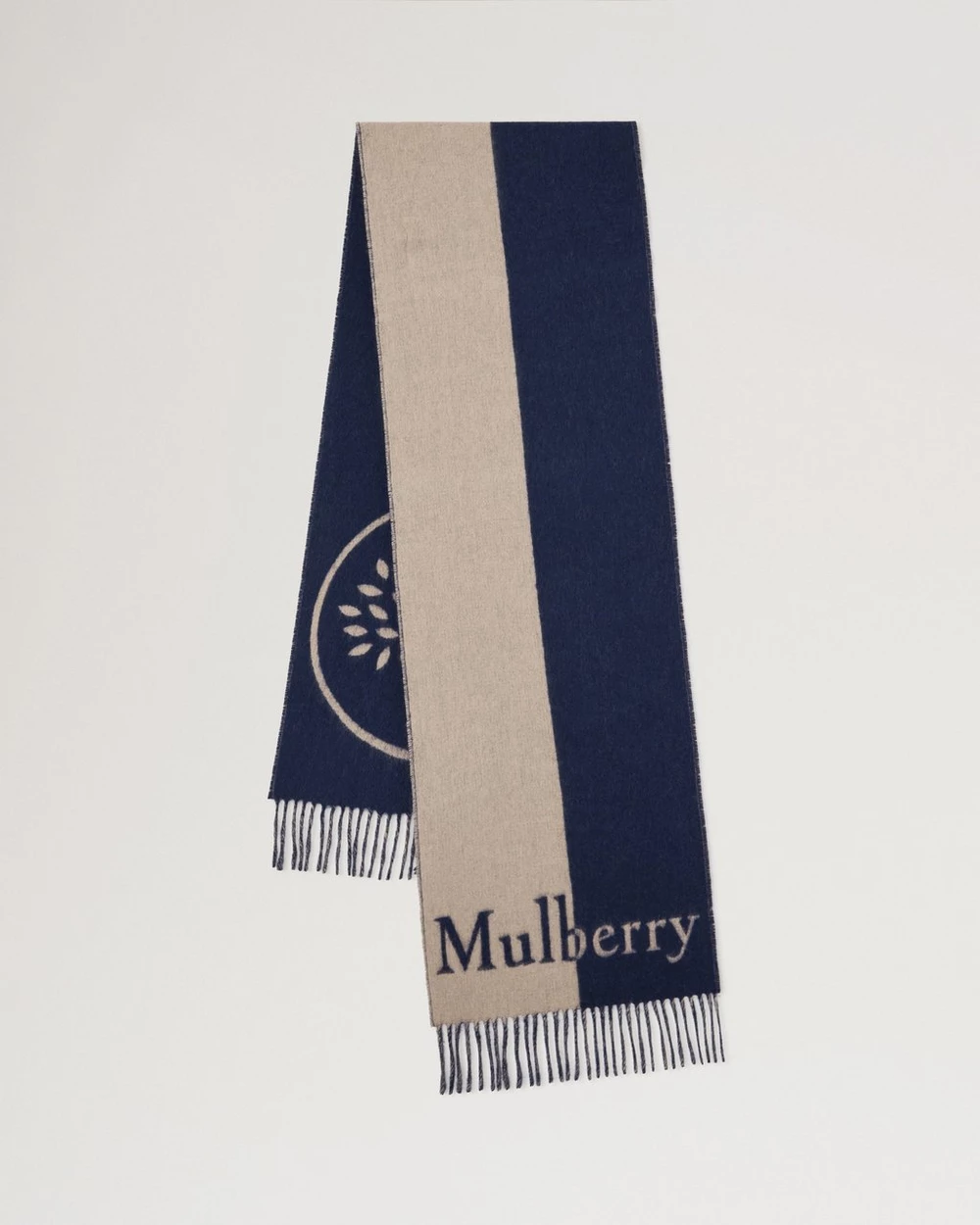 Reversible Mulberry Tree & Logo Scarf Night Sky - m.a.s.